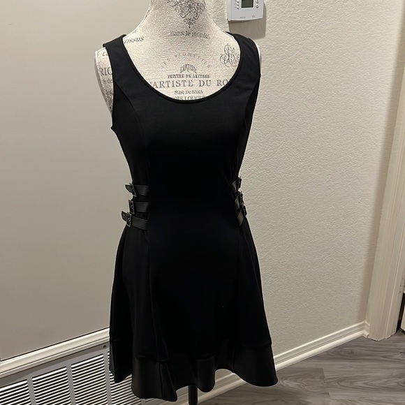 Hot Topic | Dresses | Hot Topic Knit And Faux Leather Aline Dress With ...